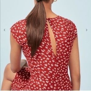 Reformation | Dresses | Reformation Cheri Red Floral Mini Dress | Poshmark